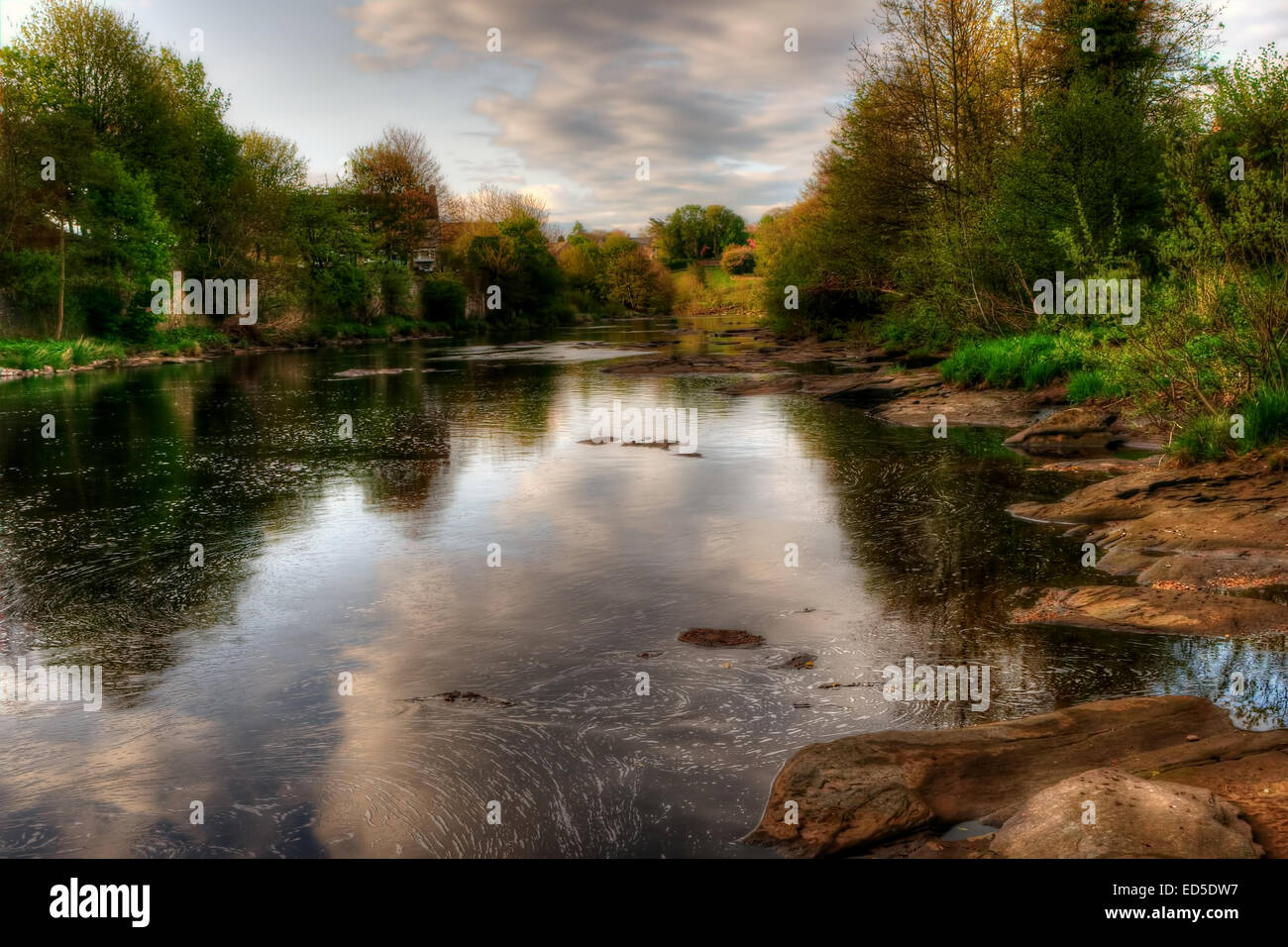 The River Tees at Barnard Castle, County Durham Stock Photo - Alamy
