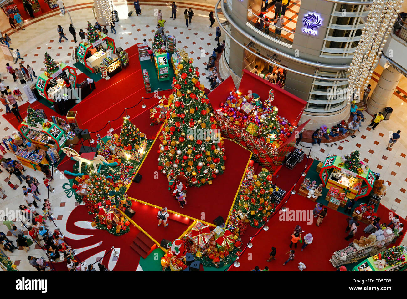 Christmas grotto and Christmas decorations in the Suria KLCC shopping ...