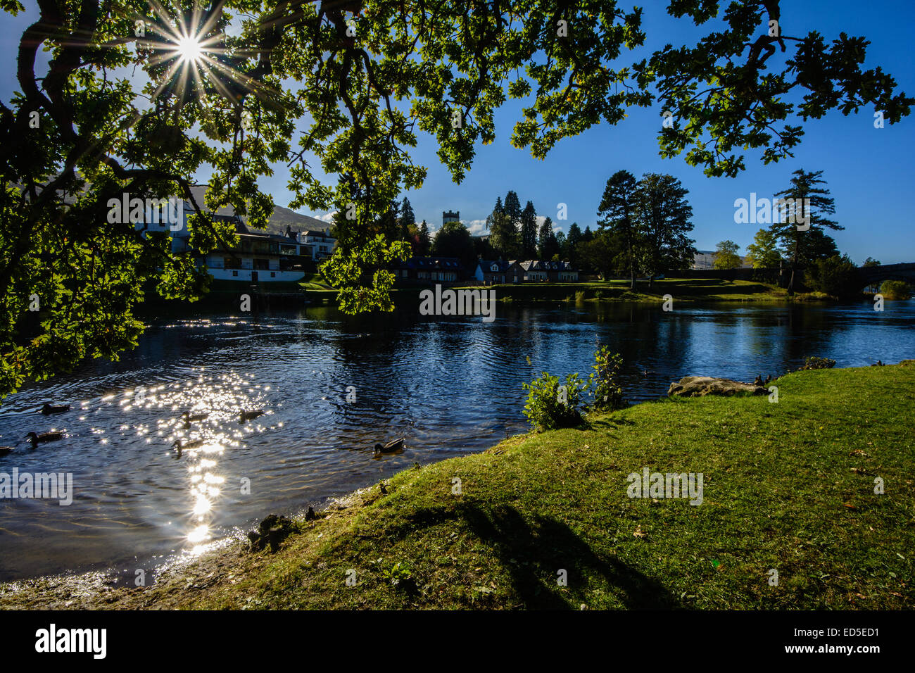The River Tay draining out of Loch Tay, Scotland Stock Photo - Alamy