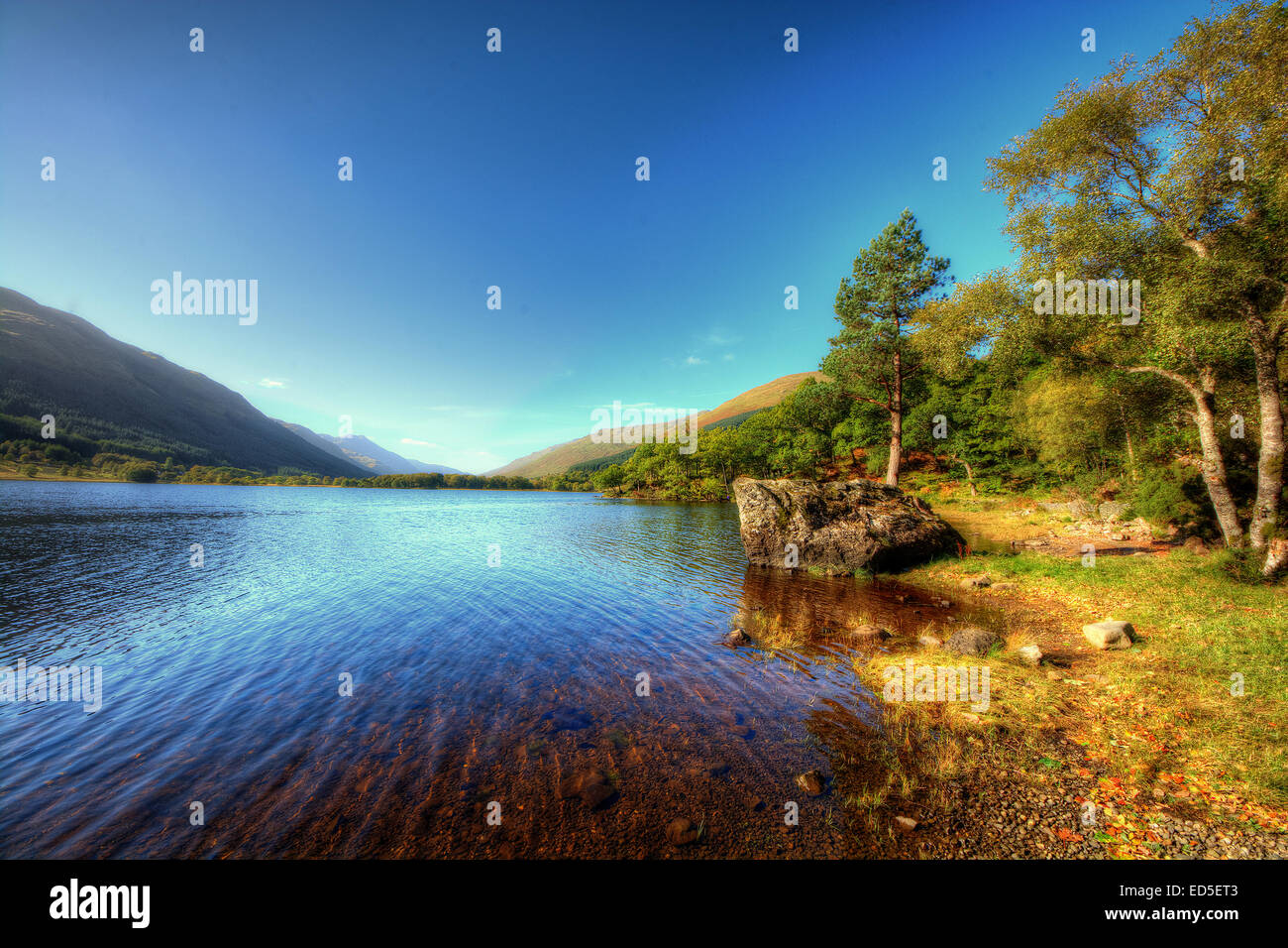 Loch Voil in the Loch Lomond and Trossachs National Park, Scotland ...