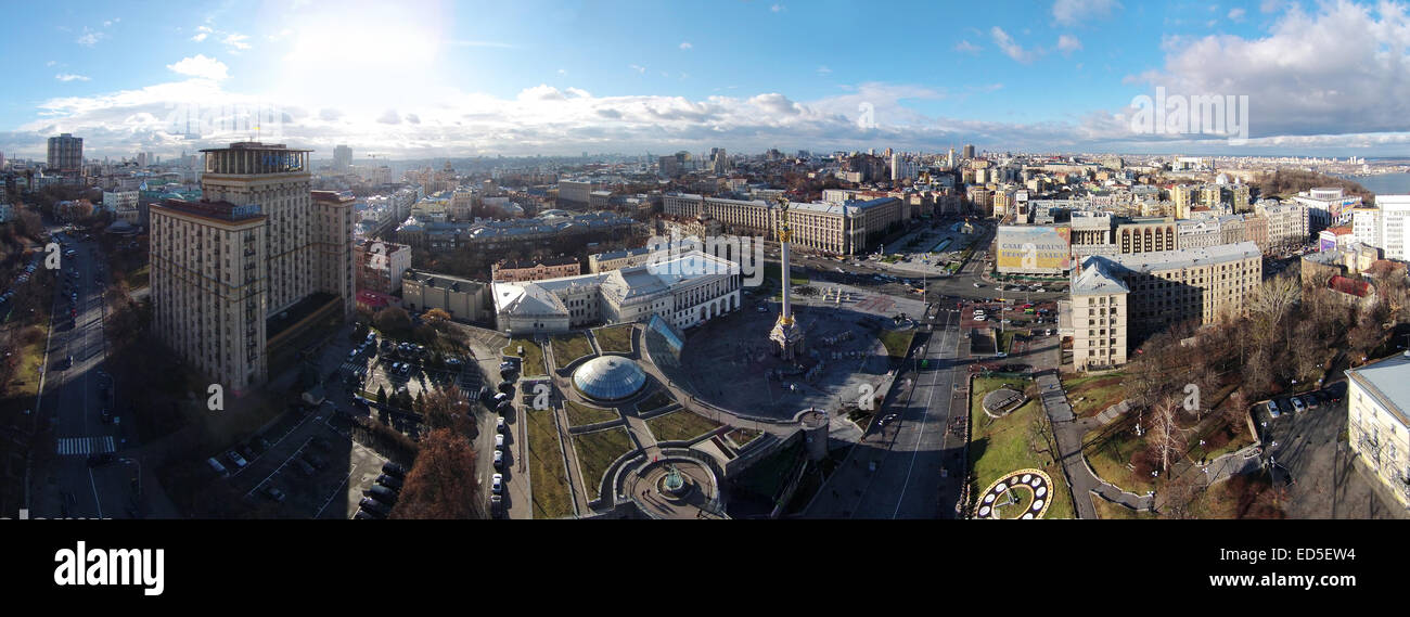 Aerial view of Kiev, Maidan, independence square Stock Photo - Alamy