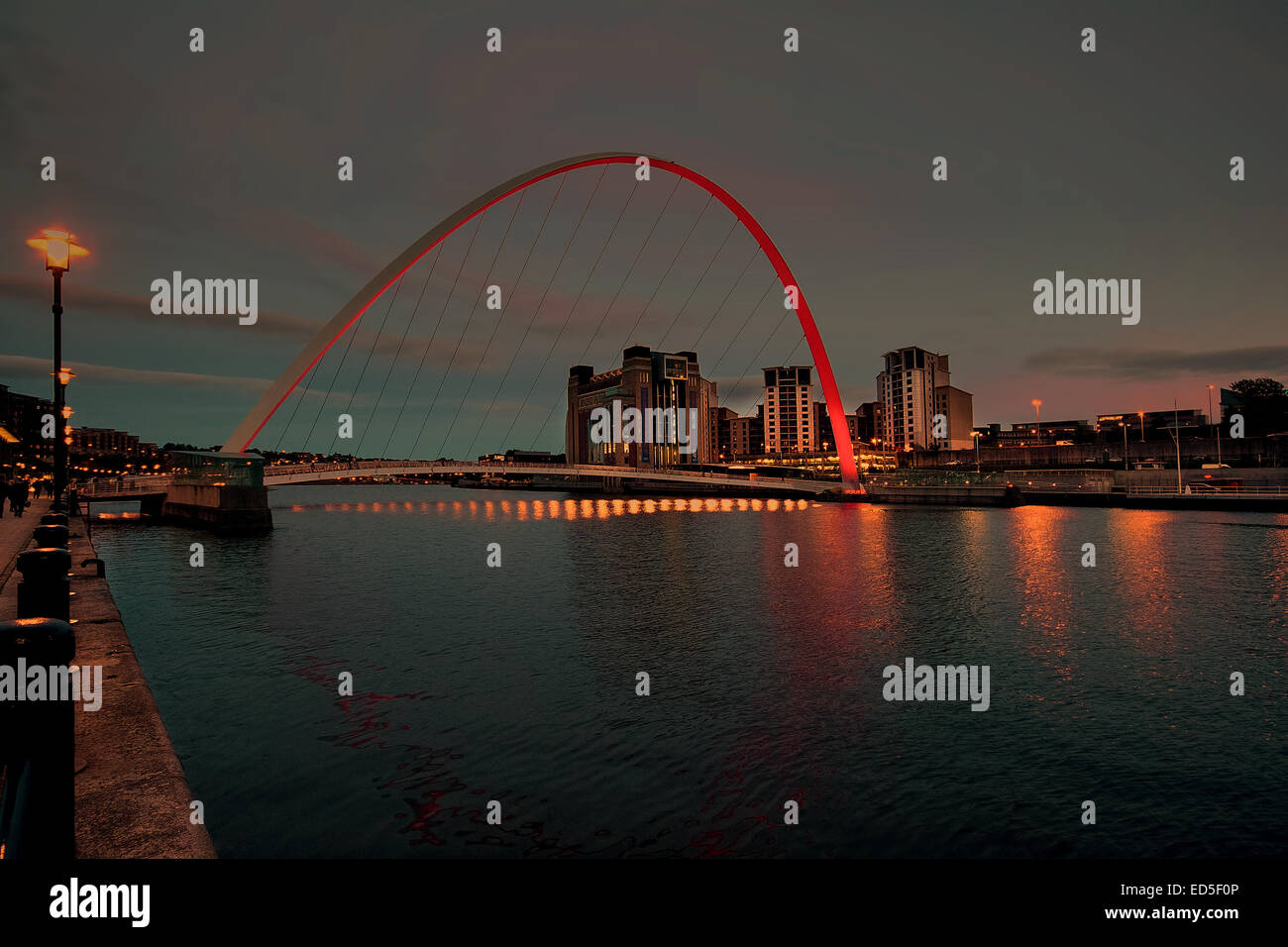 Gateshead Millennium Bridge (The Blinking Eye) as seen from Gateshead ...