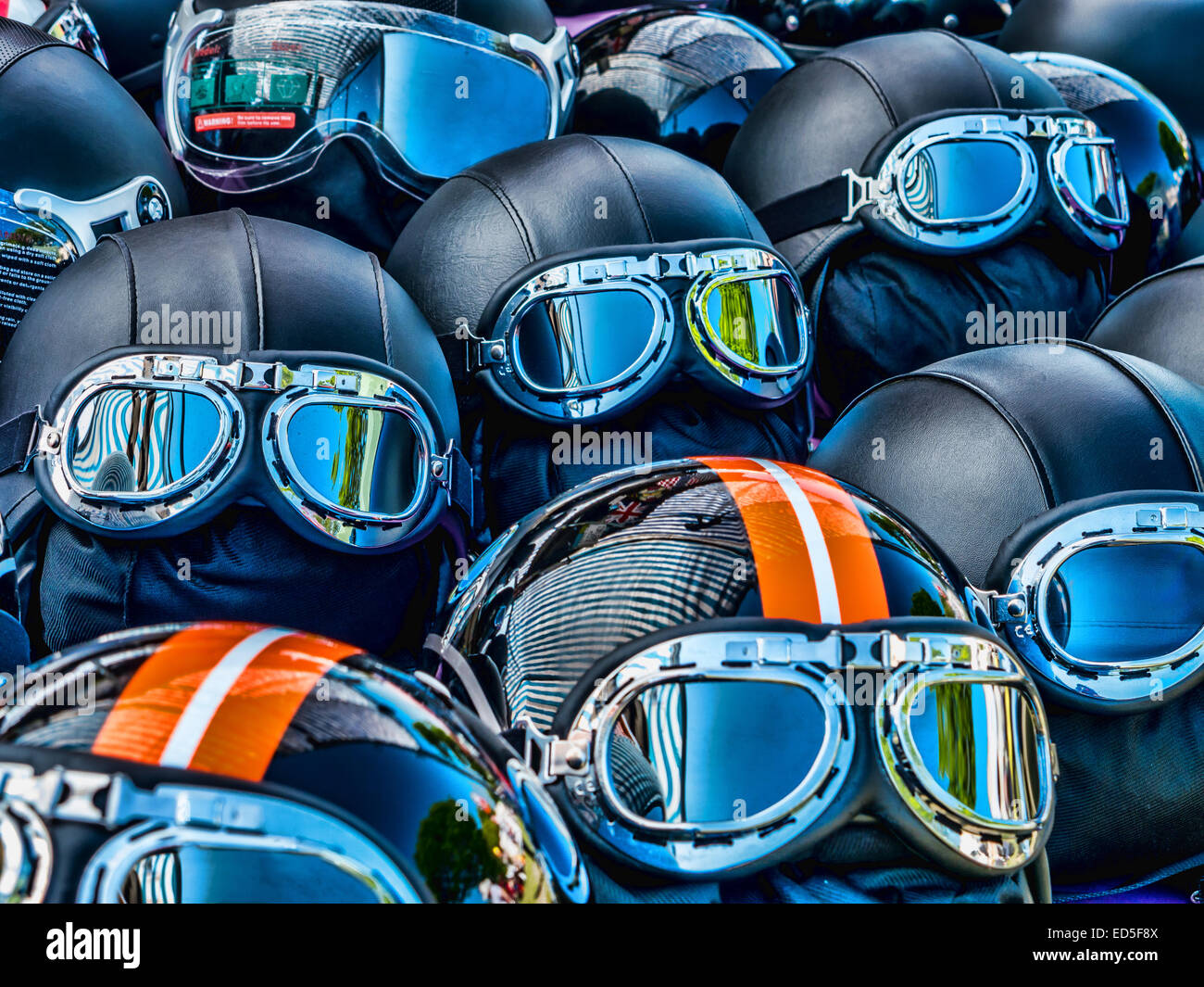 Helmets and goggles Stock Photo - Alamy