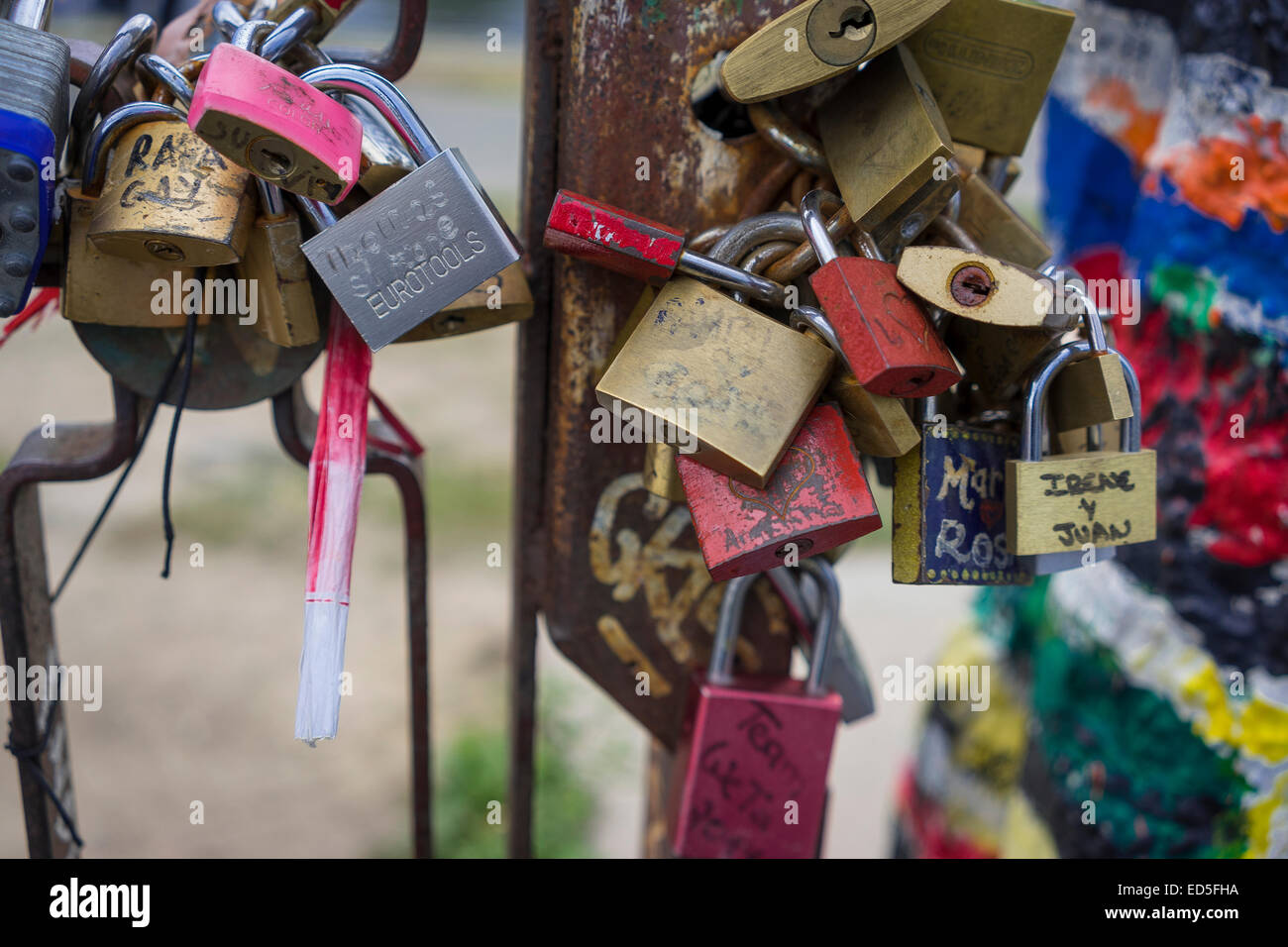 Locks at Berlin wall in Germany Stock Photo - Alamy