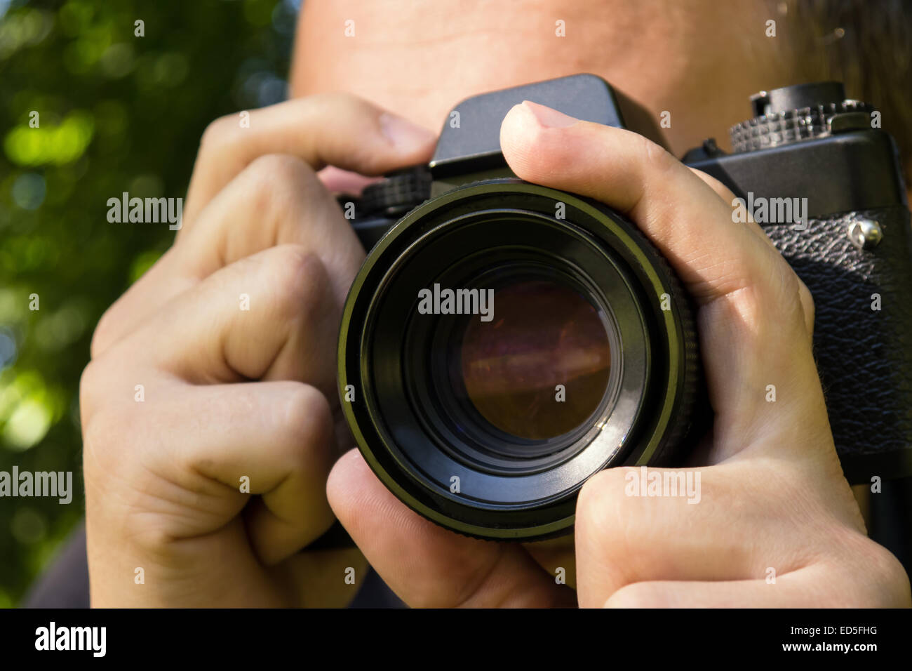 photographer with camera outdoor Stock Photo - Alamy