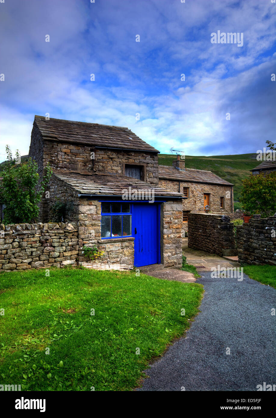 Some wonderful cottages at Muker in the Yorkshire Dales National Park ...