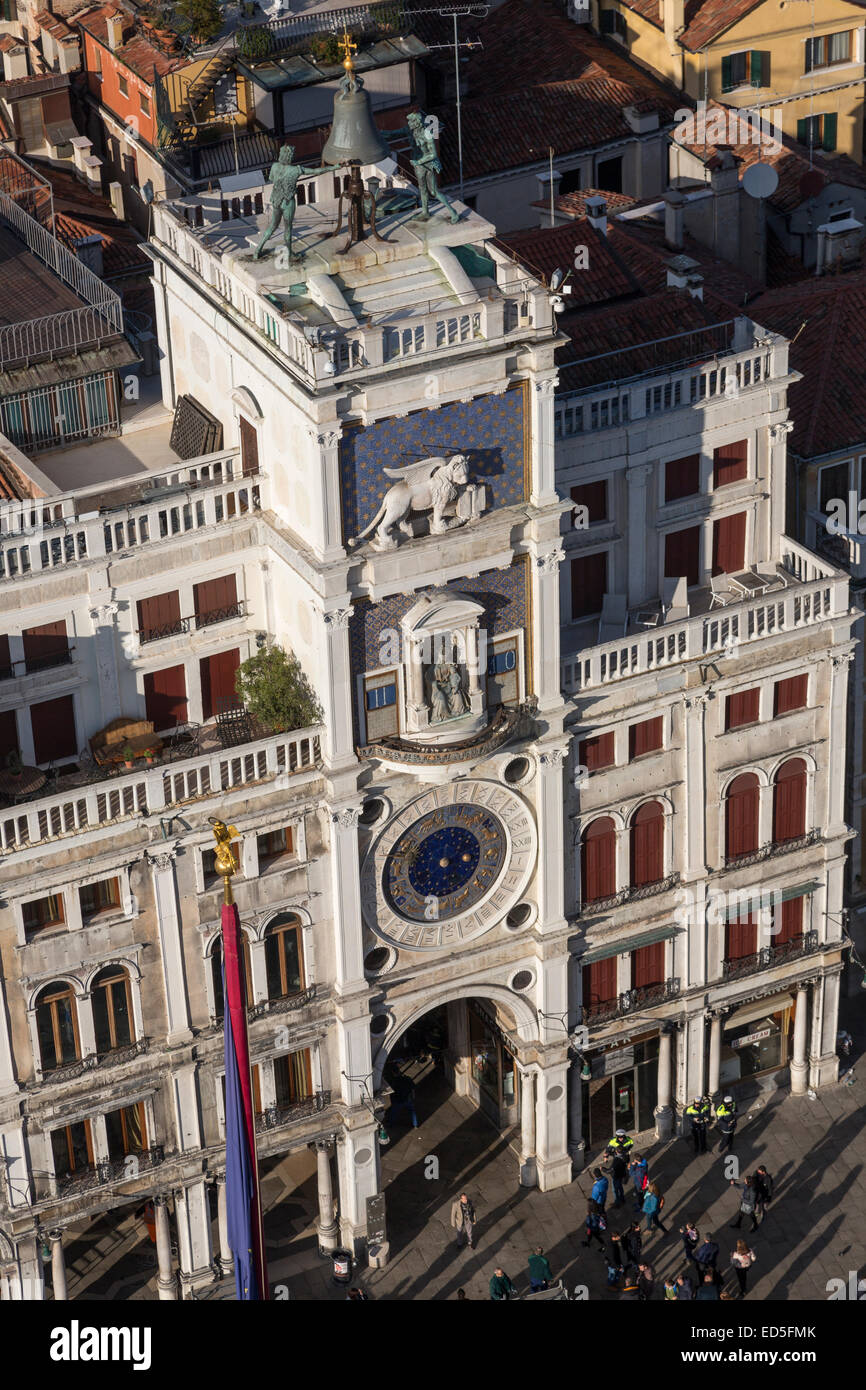 the Clock Tower, Torre dell'Orologio, Piazza San Marco, Venice, Italy ...