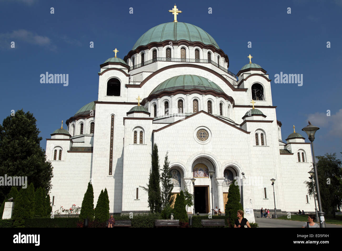 The Cathedral Church of St Sava, at the Vracar plateau in Belgrade ...