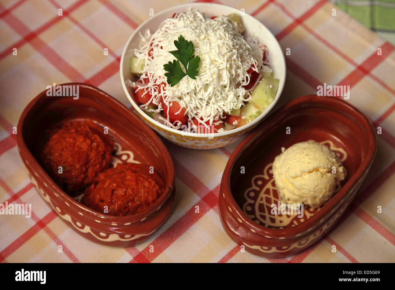 Traditional Serbian cuisine served in Belgrade, Serbia Stock Photo - Alamy