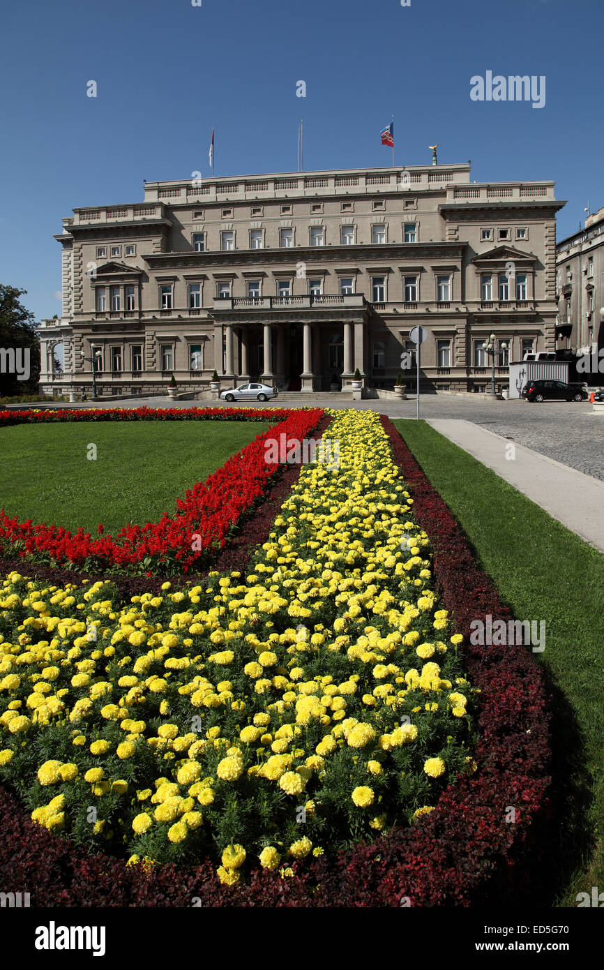 The Serbian Presidential Palace in Belgrade, Serbia. The New Royal ...