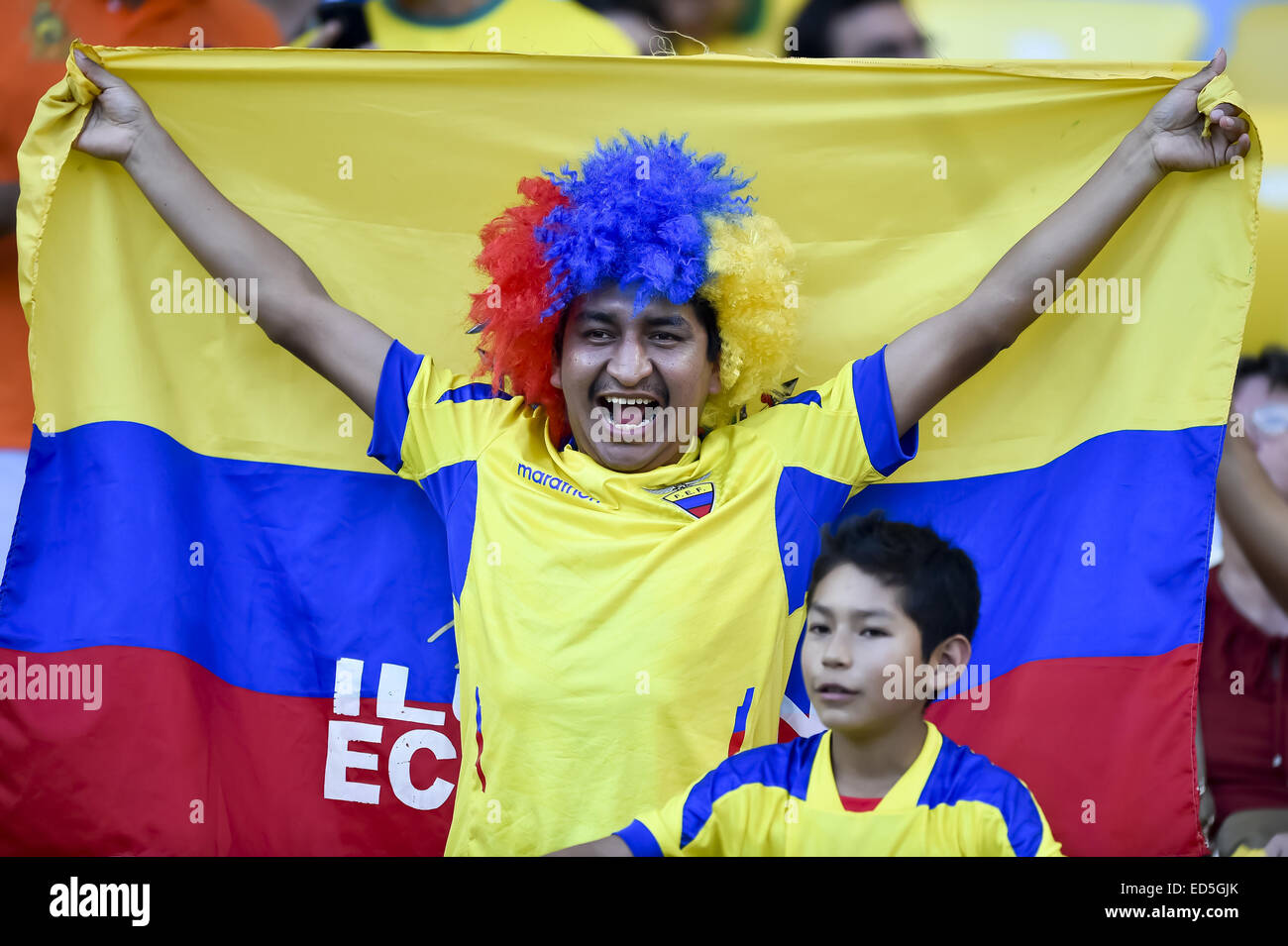 2014 FIFA World Cup - Atmosphere - Day 14 - Ecuadorian fans get into ...
