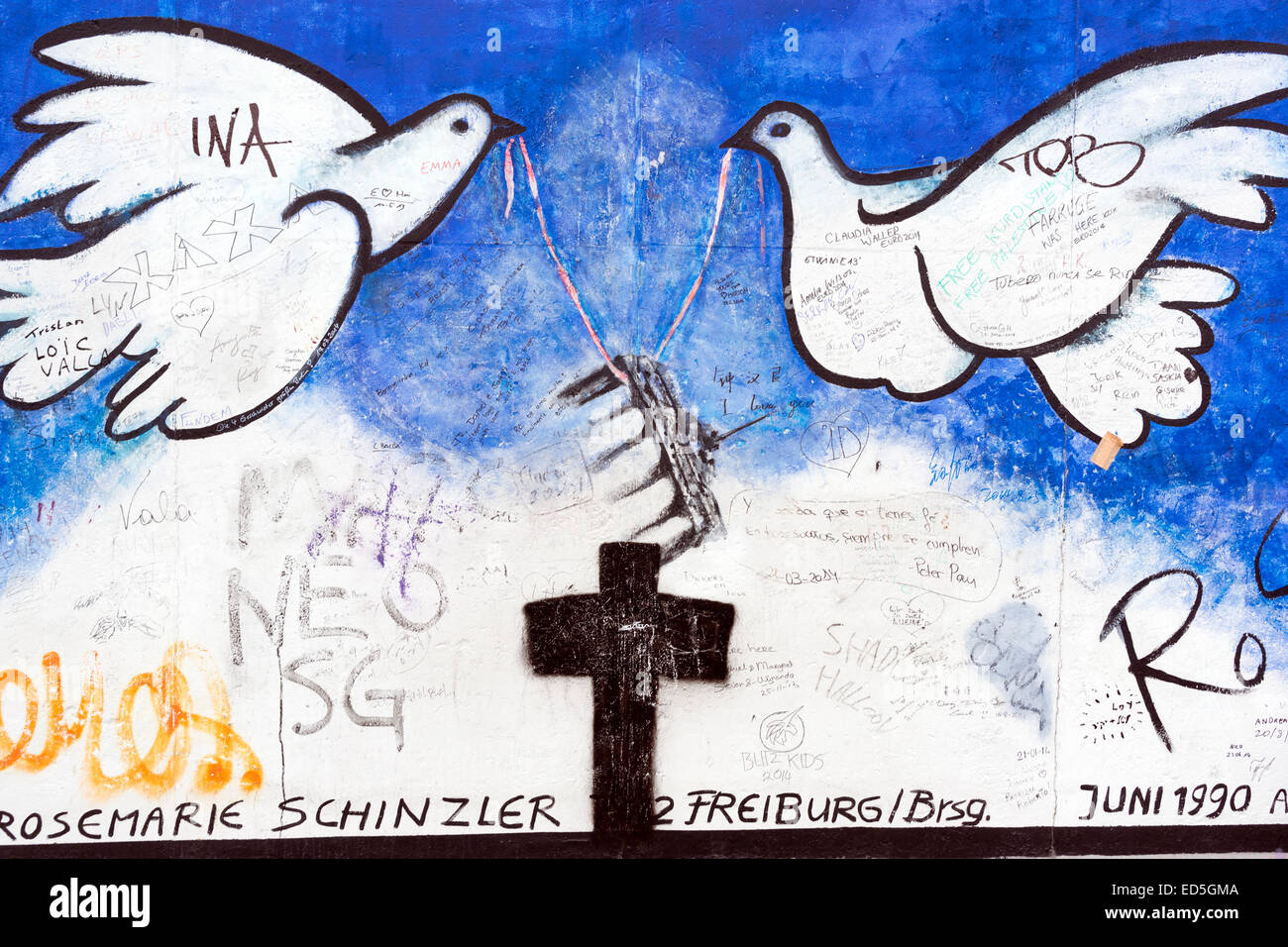 Berlin wall mural,Germany Stock Photo - Alamy