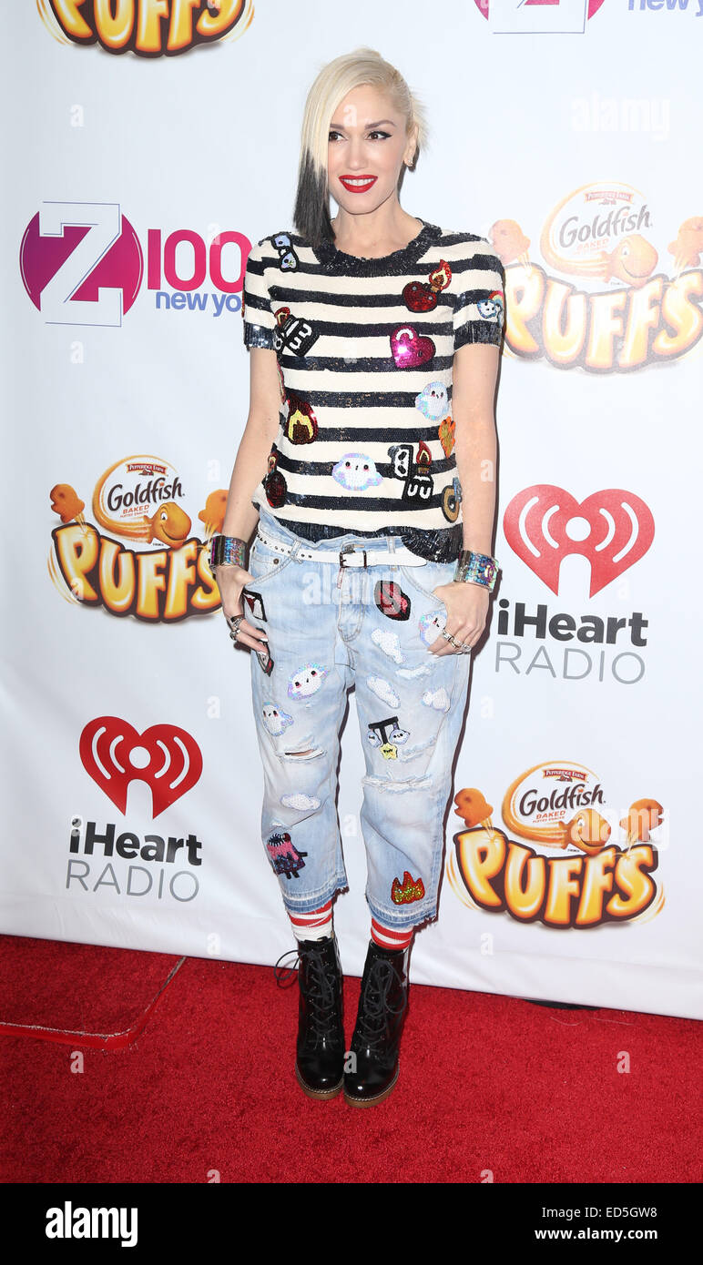New York, NY, USA. 12th Dec, 2014. Gwen Stefani at Z100s Jingle Ball ...