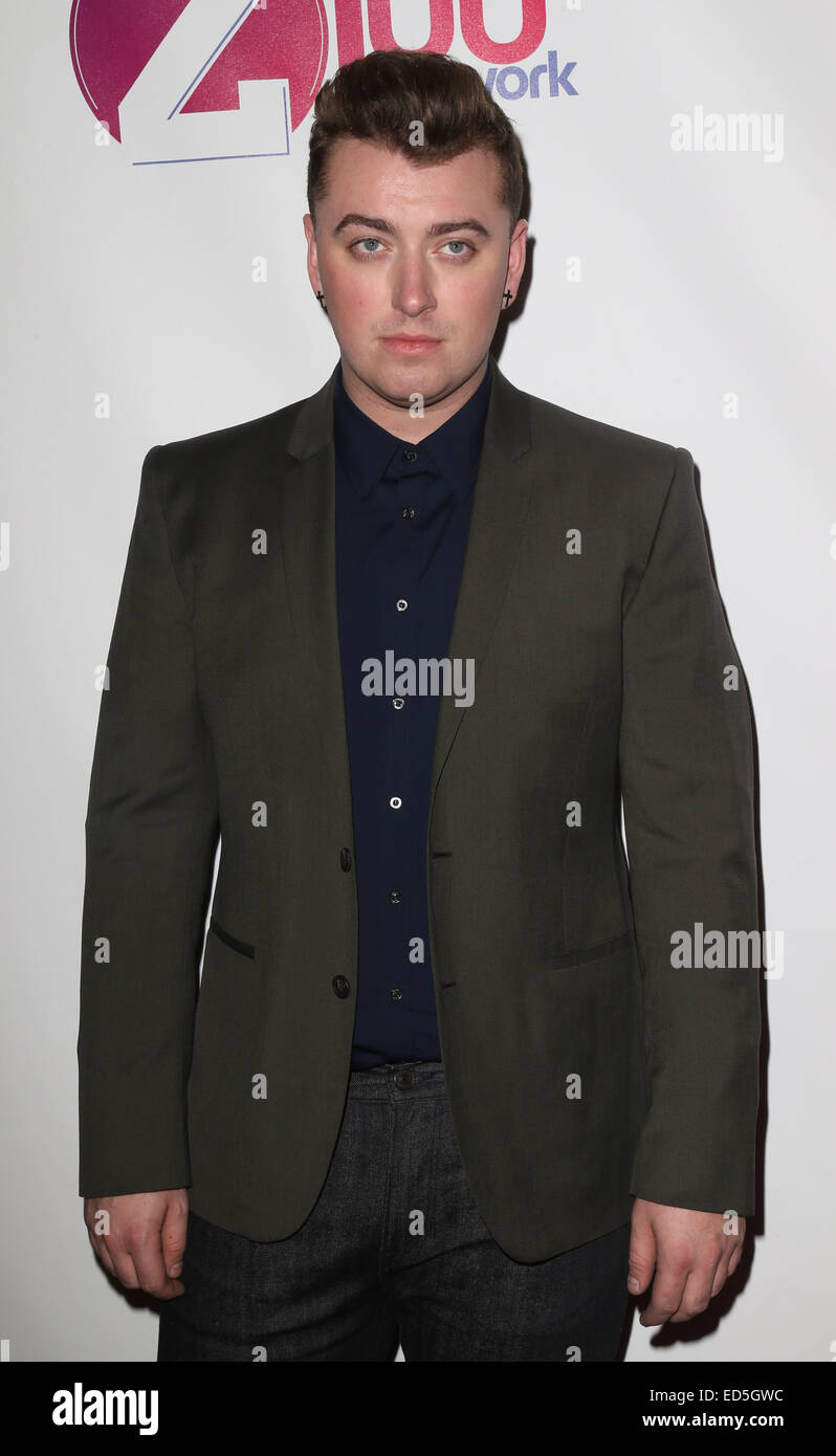 New York, NY, USA. 12th Dec, 2014. Sam Smith at Z100s Jingle Ball 2014 ...