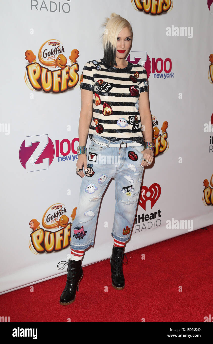 New York, NY, USA. 12th Dec, 2014. Gwen Stefani at Z100s Jingle Ball ...