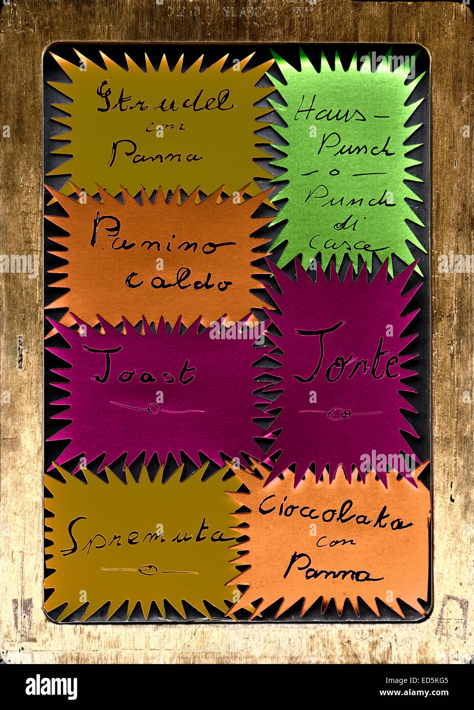 handwriting food sheets Stock Photo - Alamy