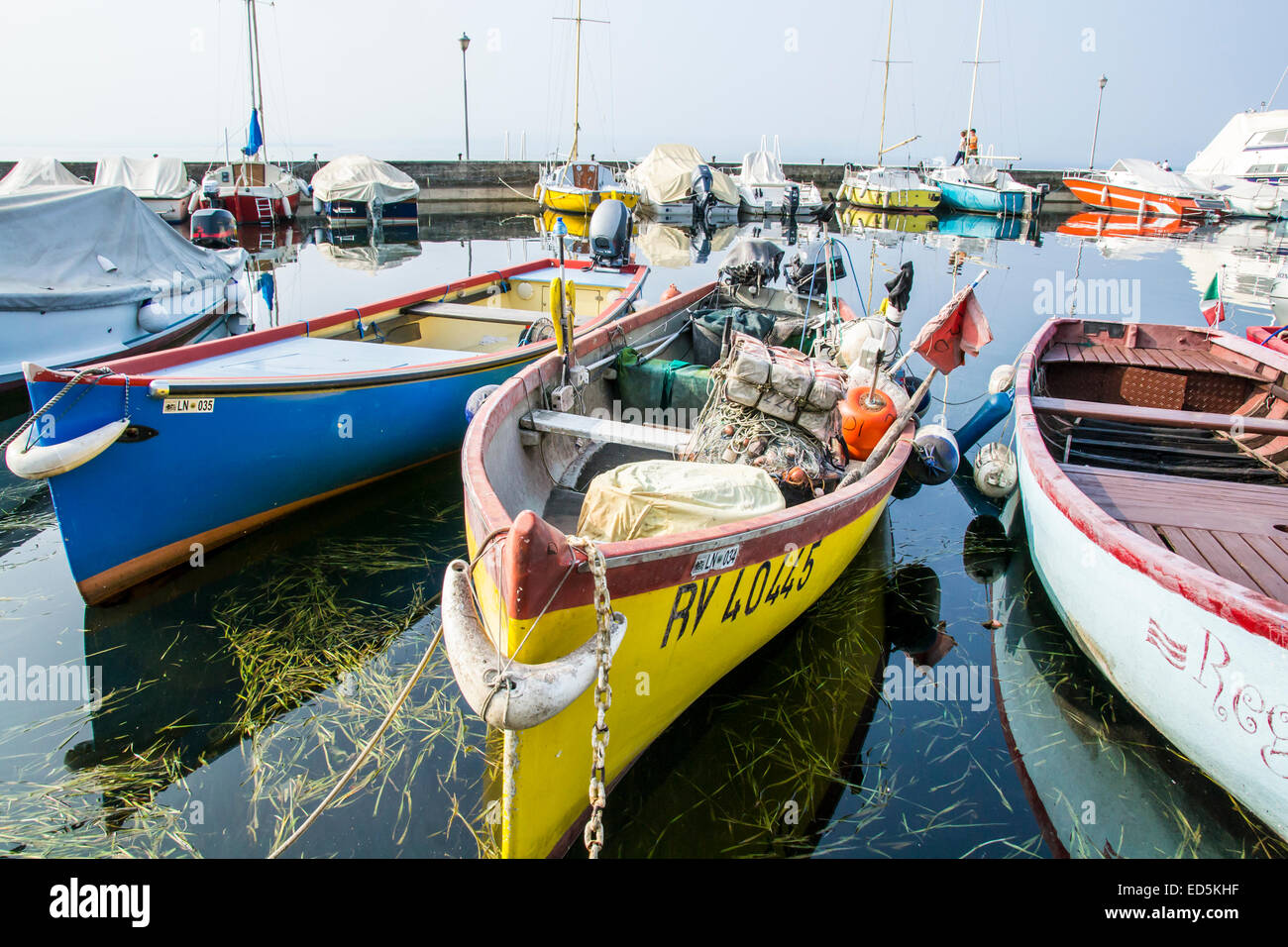 colorful fishing boats Stock Photo - Alamy