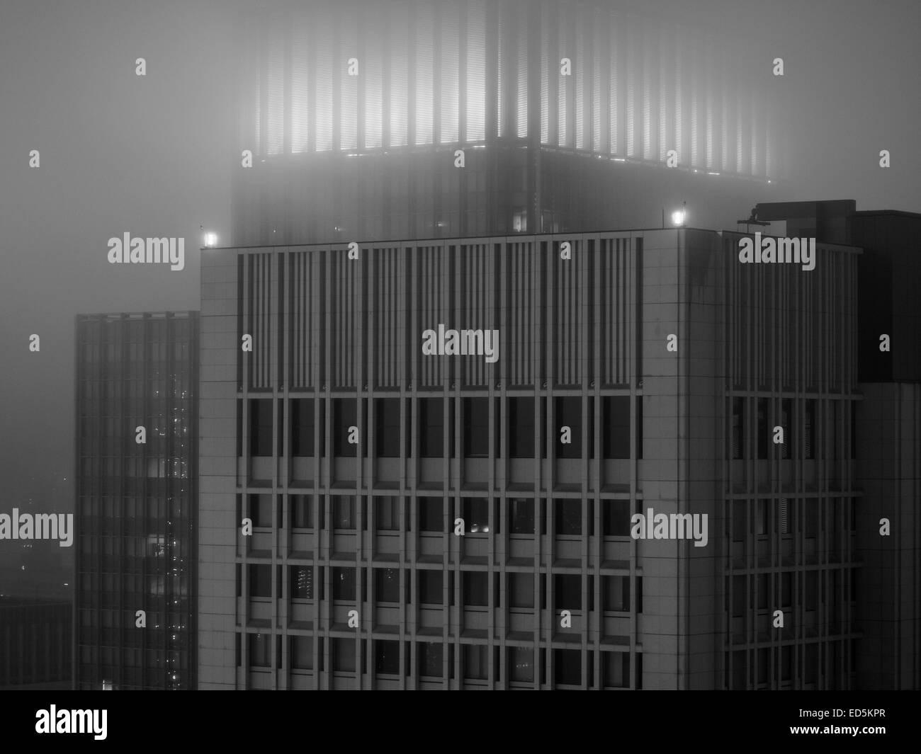 Towers at night Black and White Stock Photos & Images - Alamy