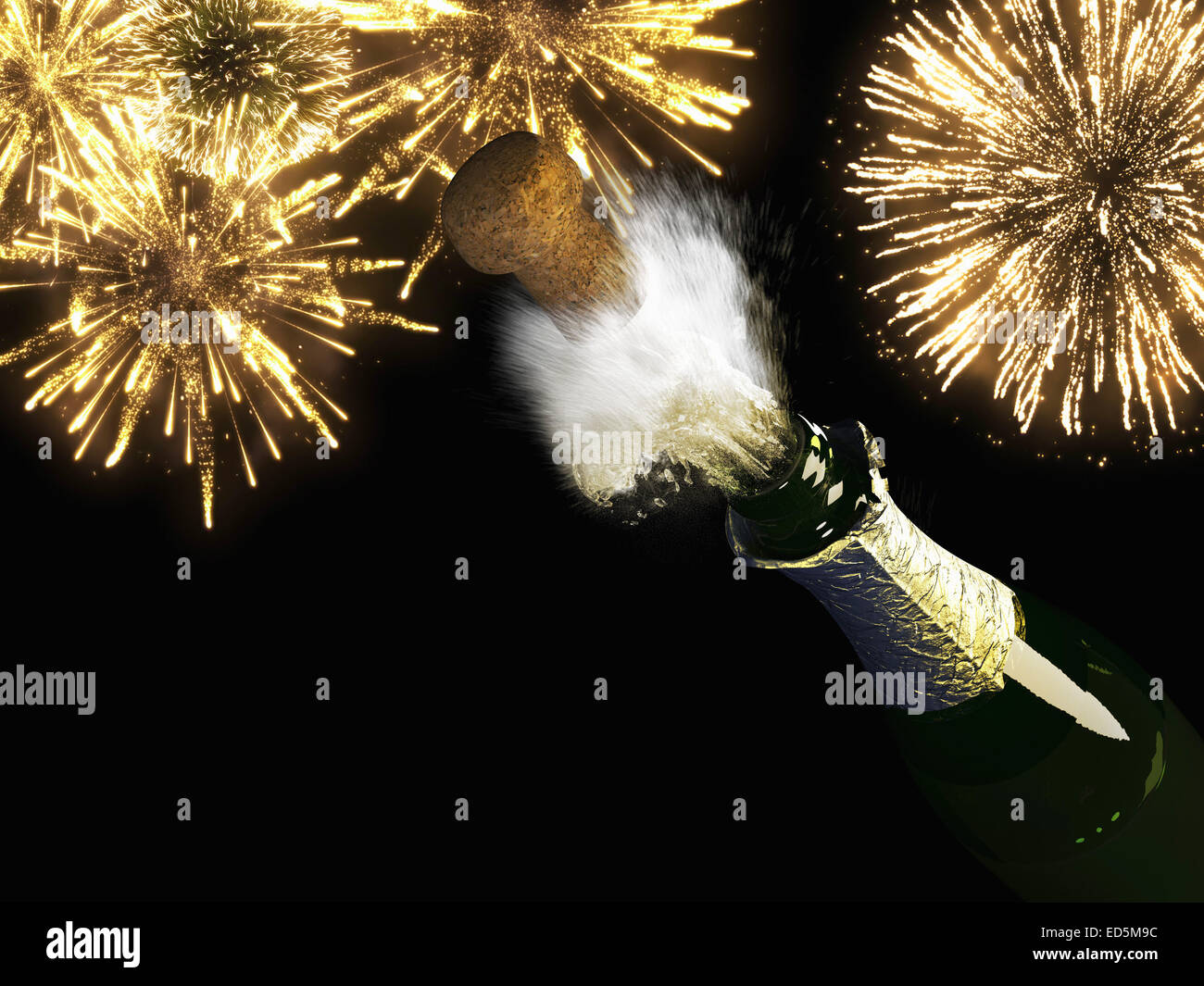 Popping champagne firework new year hi-res stock photography and images ...