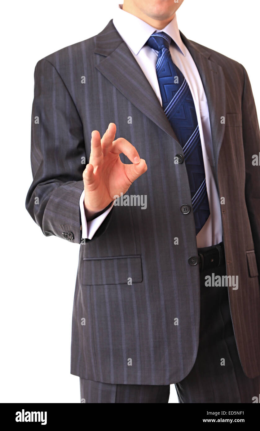 businessman shows a gesture Stock Photo - Alamy