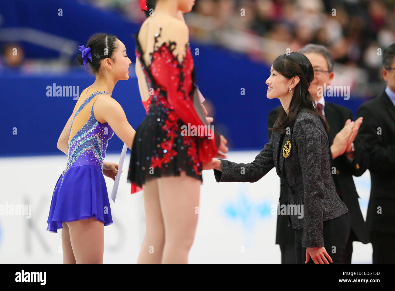 Big Hat, Nagano, Japan. 28th Dec, 2014. (L-R) Wakaba Higuchi, Shizuka ...
