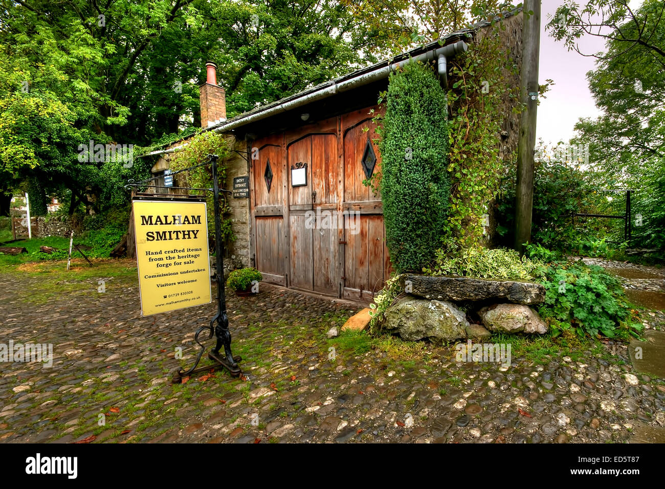 The Malham Smithy's work place as seen at Malham in the Yorkshire Dales ...