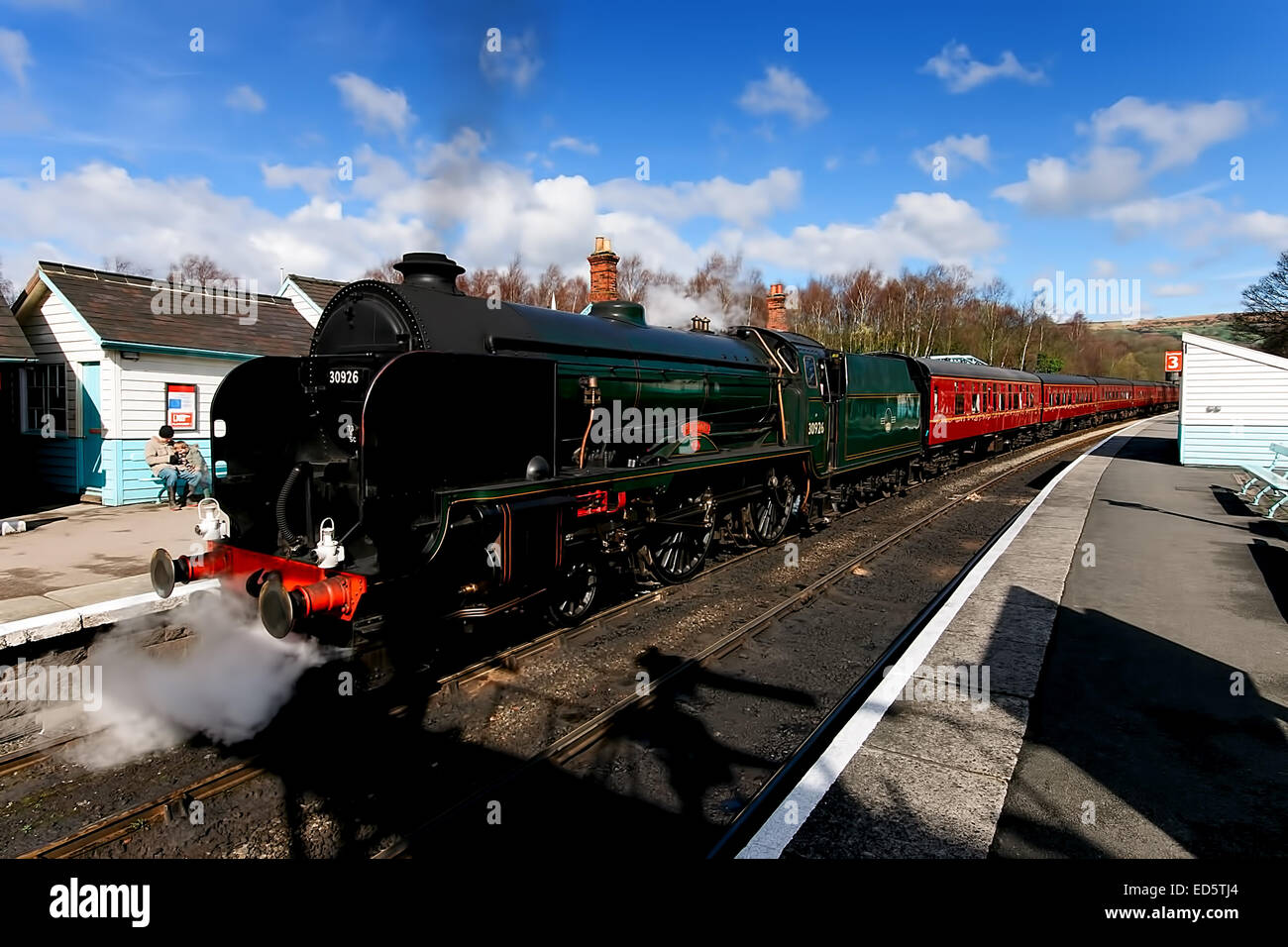 The steam train Repton as seen at Grosmont on the North Yorkshire Moors ...
