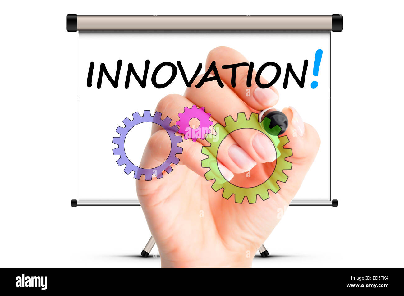 Business innovation concept with spinning gears Stock Photo - Alamy