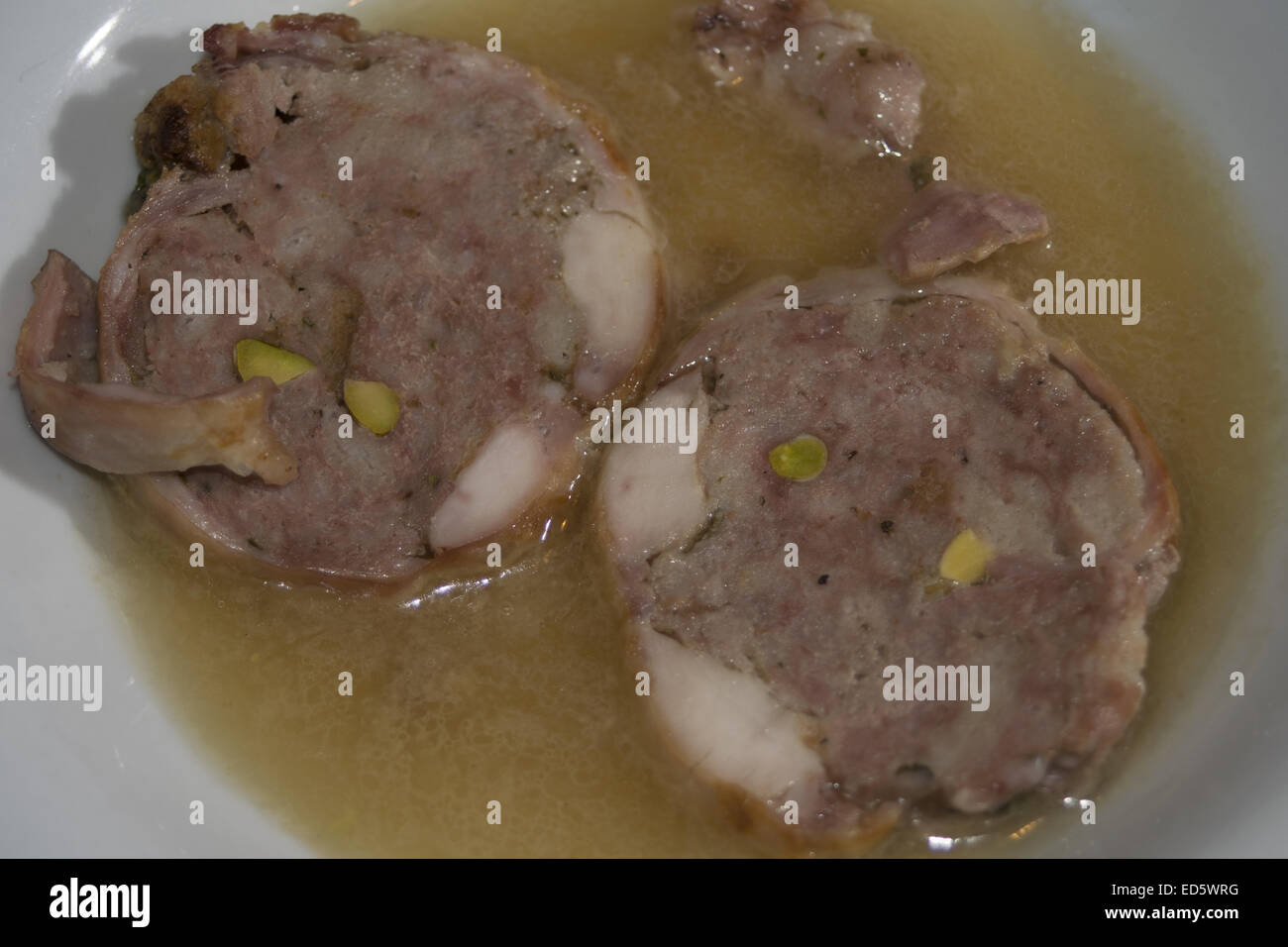 traditional Christmas dish : stuffed rabbit Stock Photo - Alamy