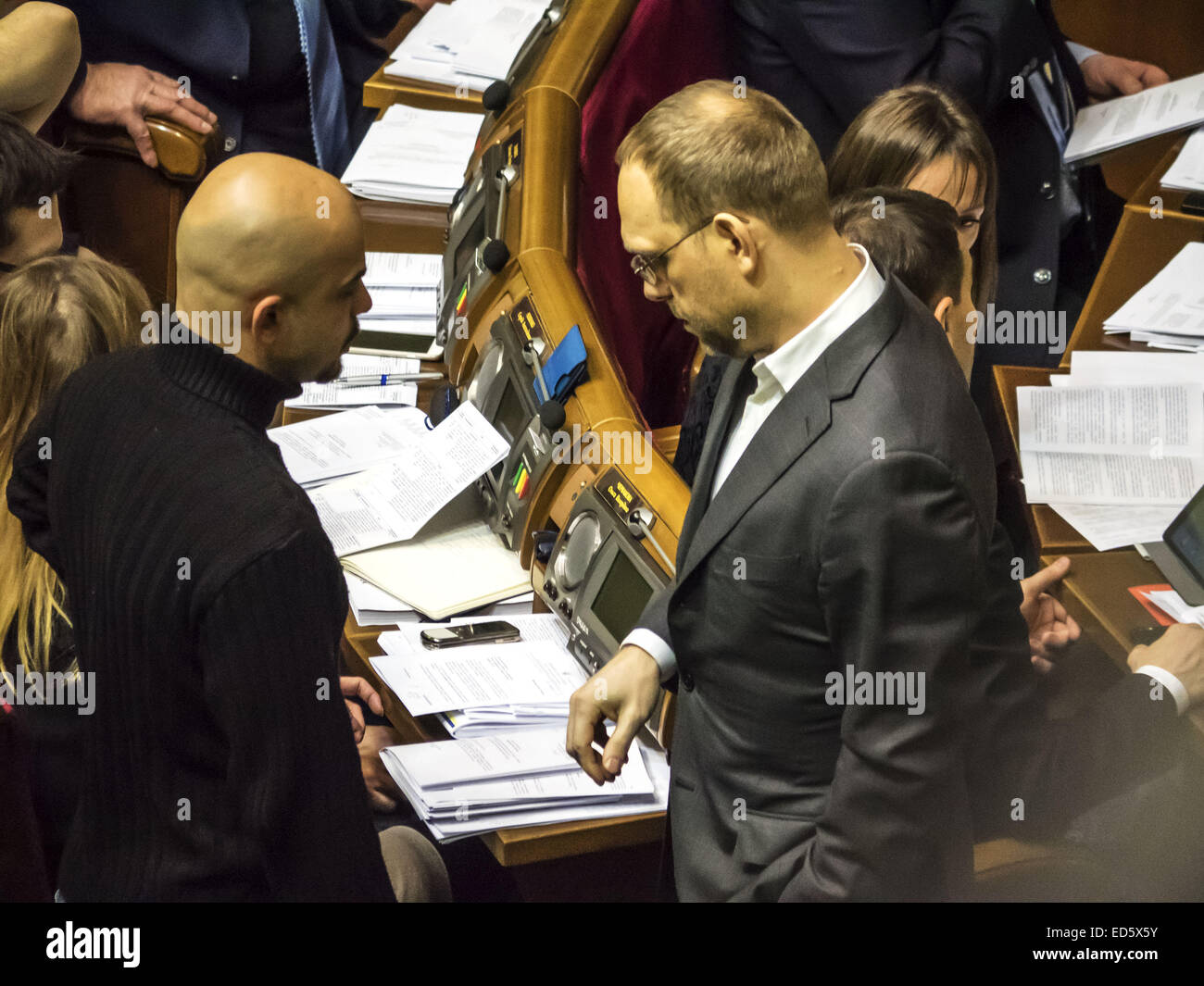 Dec. 28, 2014 - Deputies Mustafa Nayem and Sergey Vlasenko © Igor Golovniov/ZUMA Wire/Alamy Live ...