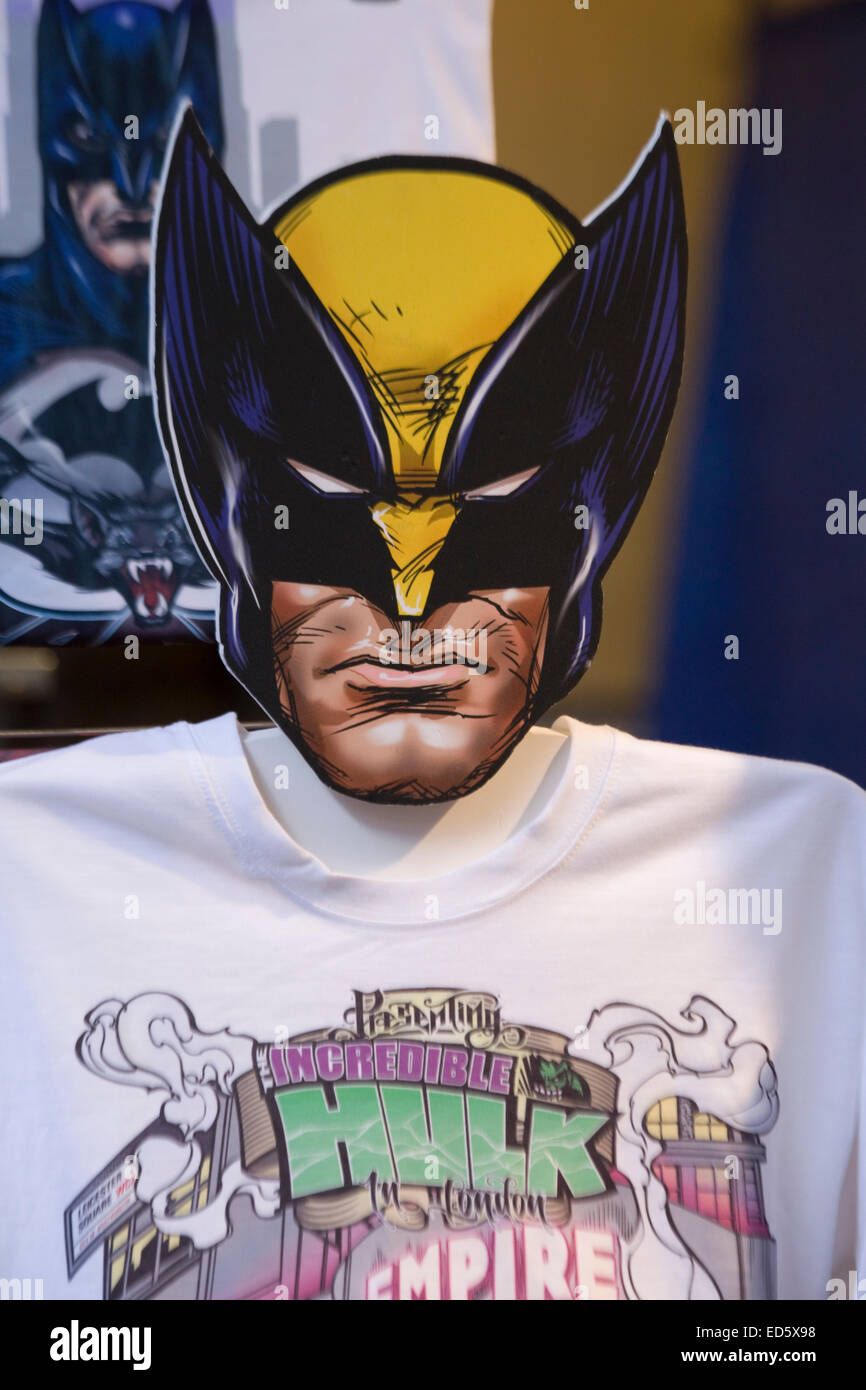 Face masks of superheroes Stock Photo - Alamy