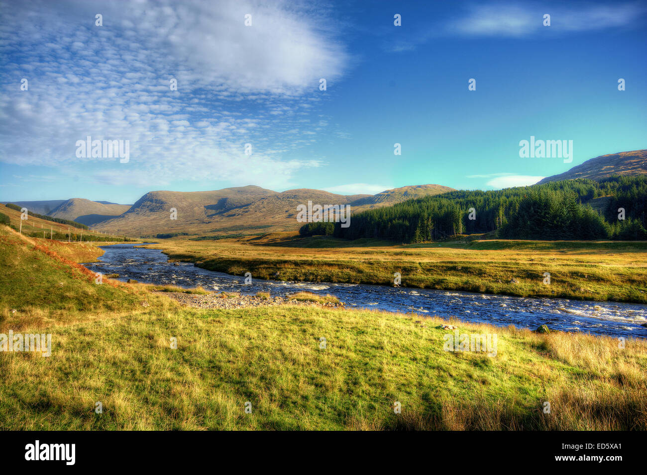 The stunning views around the area of Loch Lyon in Glen Lyon in the ...