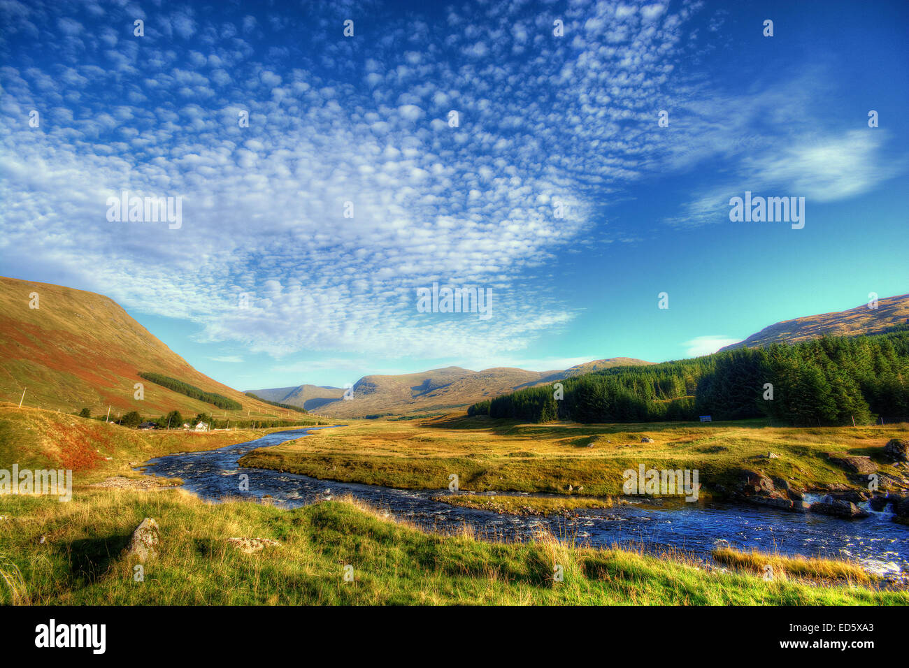 The stunning views around the area of Loch Lyon in Glen Lyon in the ...