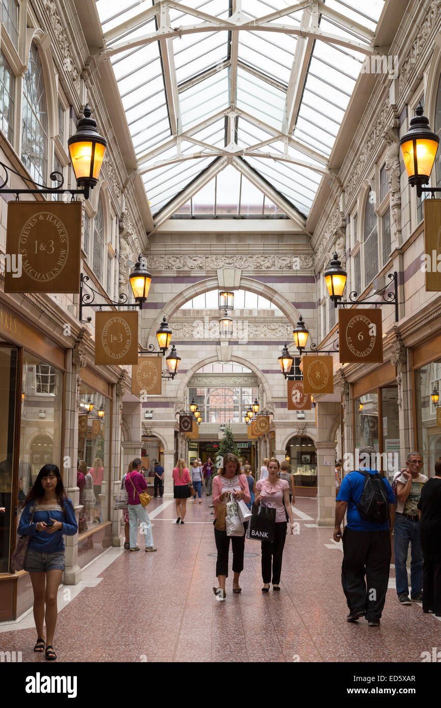 UK, Chester, St Michael's Arcade interior Stock Photo - Alamy