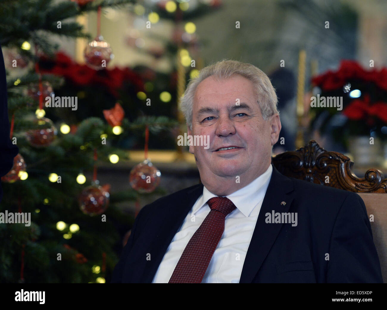 Czech President Milos Zeman prepares for his Christmas speech on ...