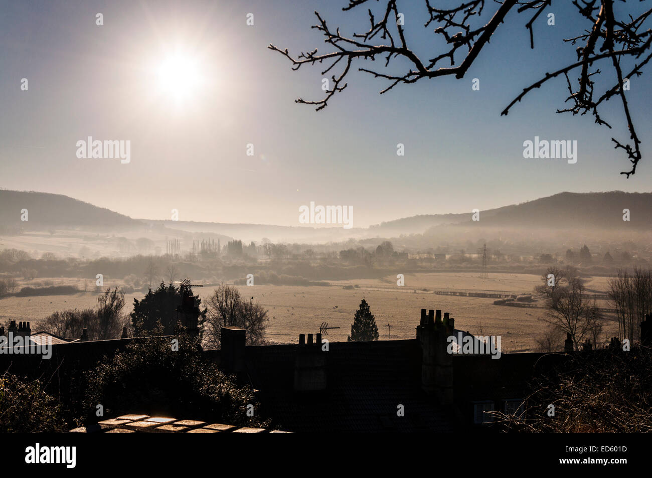 Batheaston, Somerset, UK. 29th December, 2014. UK weather. Cold and ...
