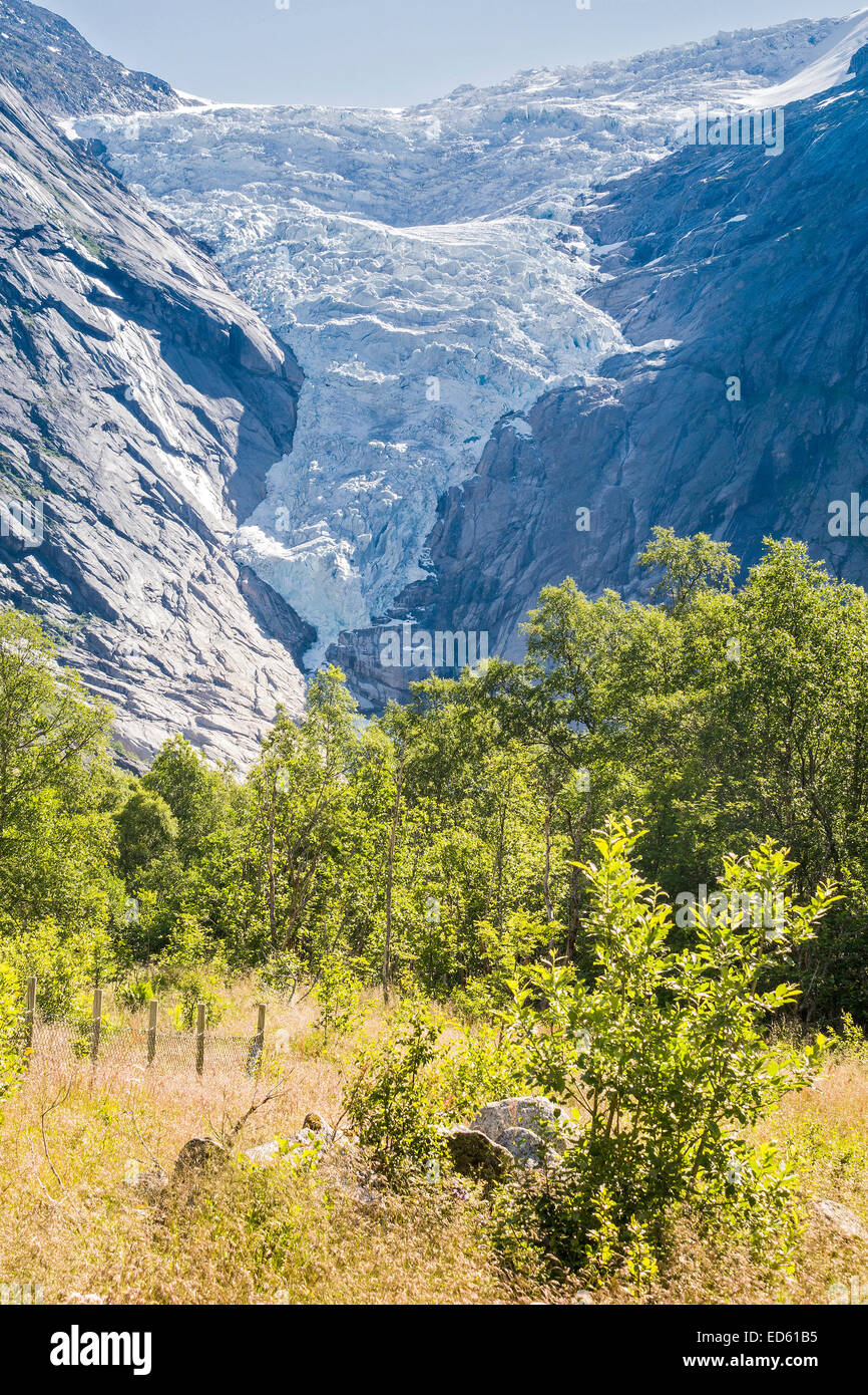 The Briksdal Glacier Jostedalsbreen National Park Norway Stock Photo ...