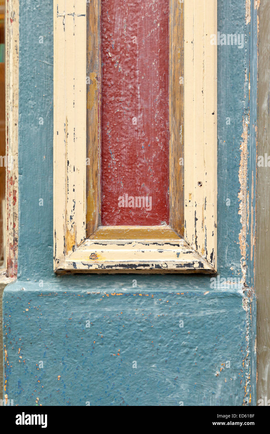 Faded paintwork on a building in Eureka City Humboldt County California ...