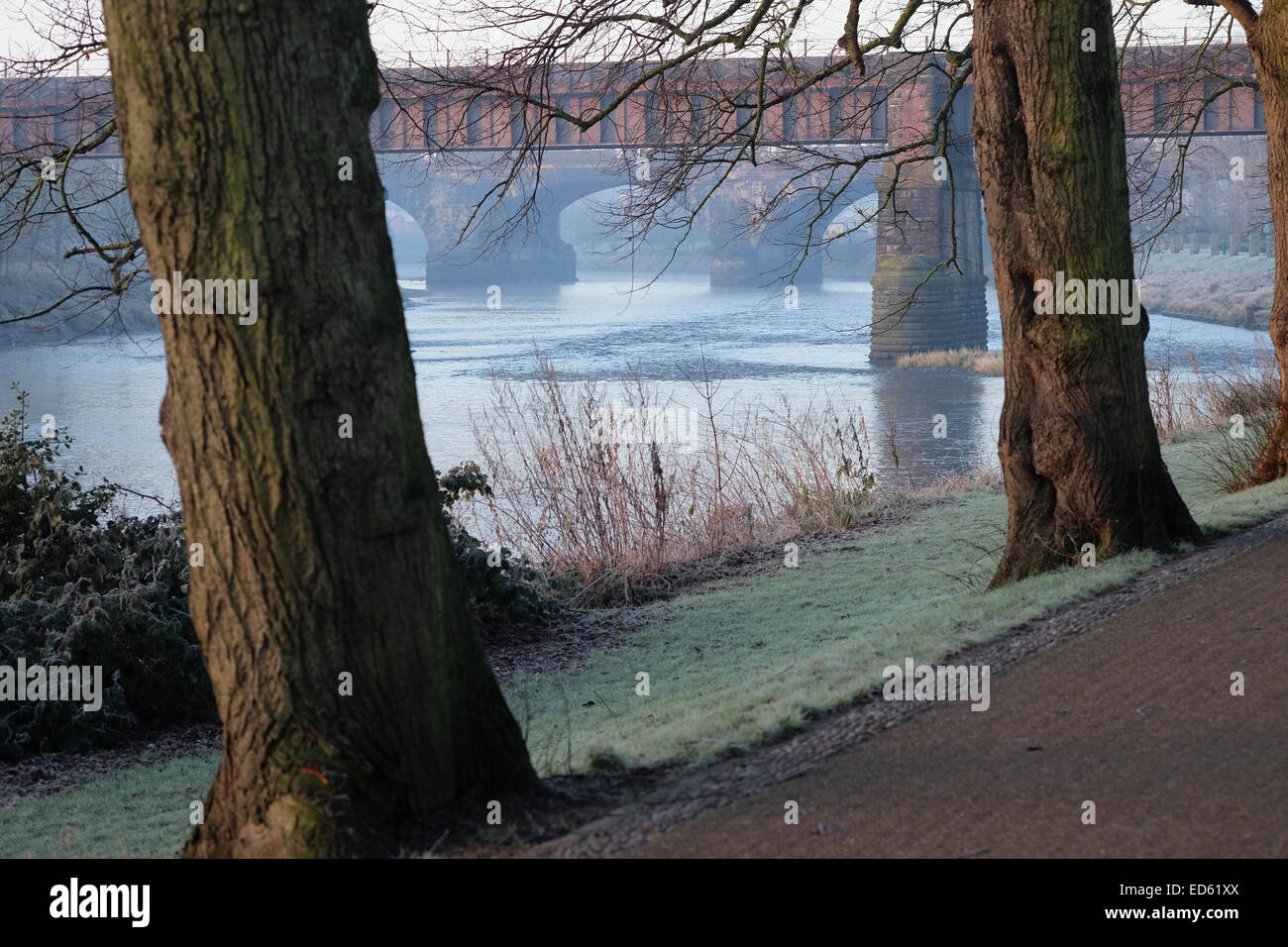 Preston Lancashire: View of the River Ribble from Avenham Park Stock ...