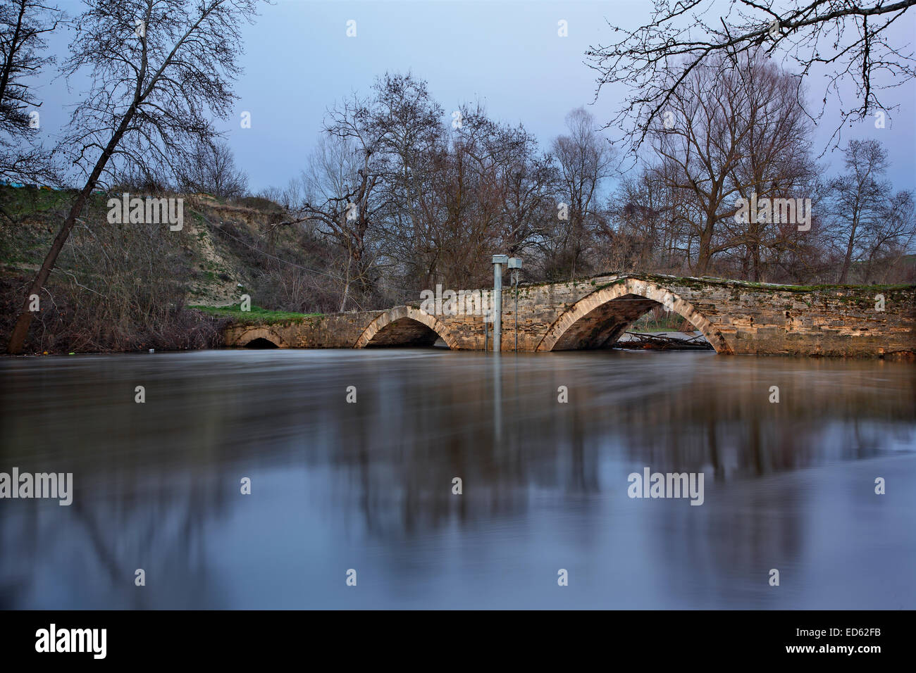 The old stone, arched bridge of Angista ("Aggista"), Angitis ("Aggitis ...