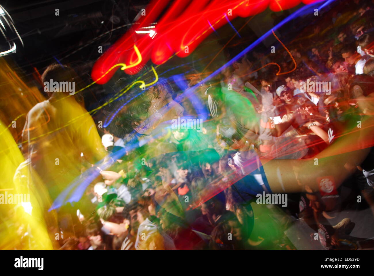 Disk jockey play music in DJ console at party Stock Photo - Alamy