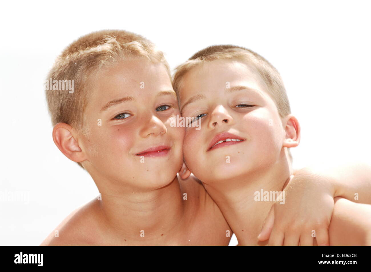portrait of little brothers kids making funny faces Stock Photo - Alamy