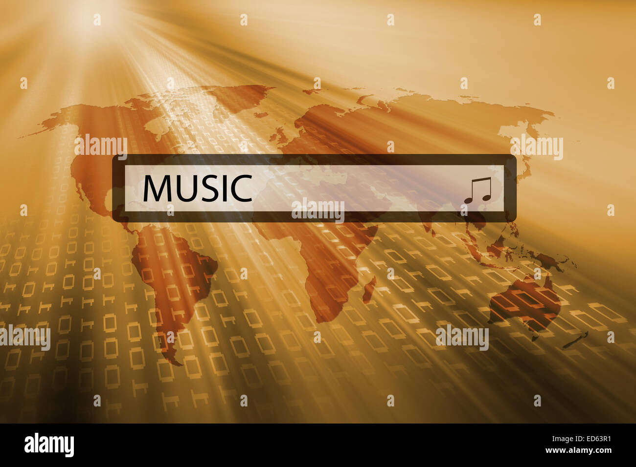 music written in search bar of search engine Stock Photo - Alamy