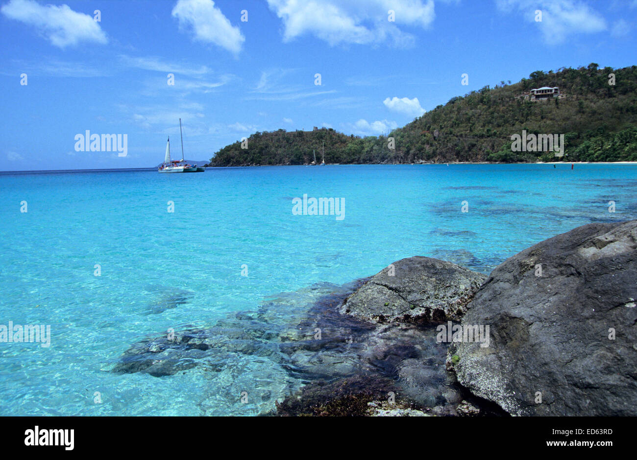 Hawksnest & Little Hawksnest Bay, St. John, USVI Stock Photo - Alamy