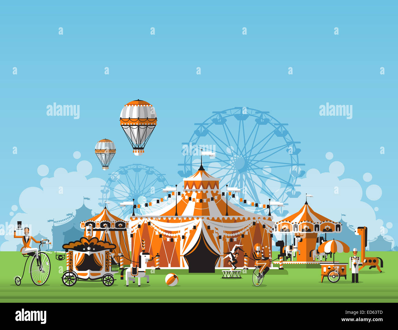 Horse cartoon circus hi-res stock photography and images - Alamy