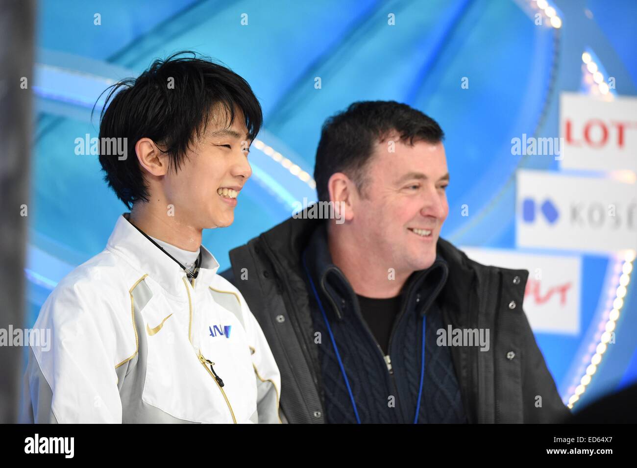 (L-R) Yuzuru Hanyu, Brian Orser, DECEMBER 26, 2014 - Figure Skating ...