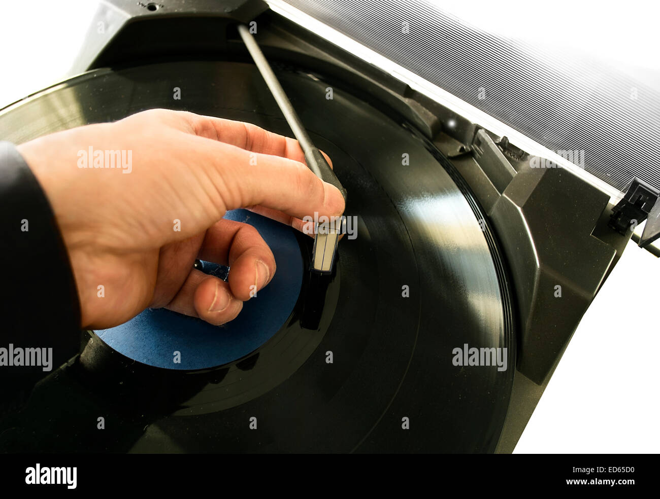 Hand on turntable hi-res stock photography and images - Alamy