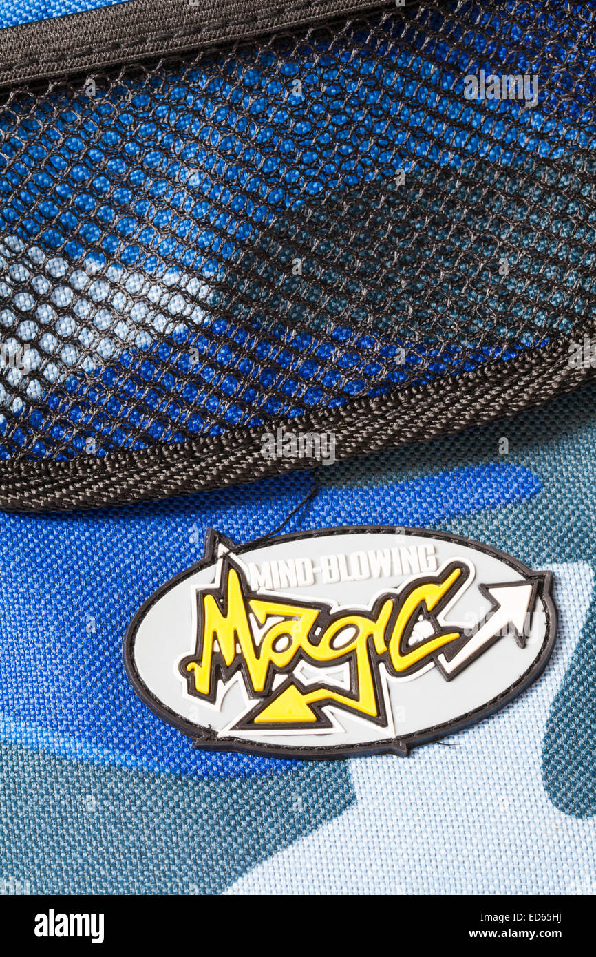 Mind-blowing Magic logo on Marvin's Magic backpack rucksack bag - close ...