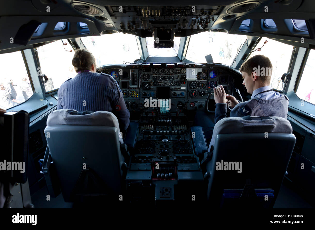 The cockpit of the Vickers VC10 K3, converted for mid-air refuelling in ...