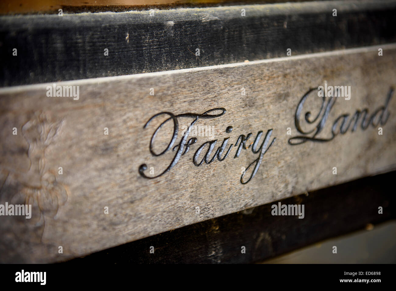 The door sign "fairy land" to the workshops of kitchen designer Tim ...